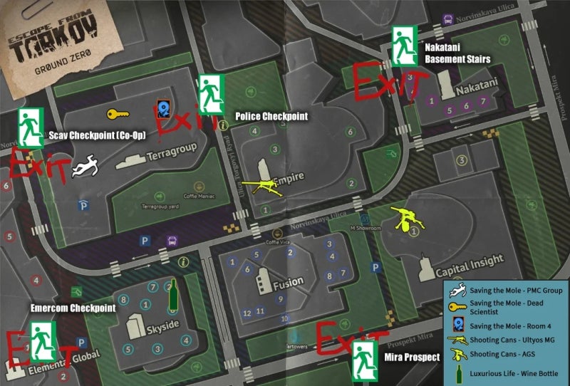 타르코프 그라운드제로 지도 맵 : 네이버 블로그