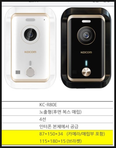 코콤 비디오폰 KCV-S701 인터폰 설치 및 구입 후기 : 네이버 블로그