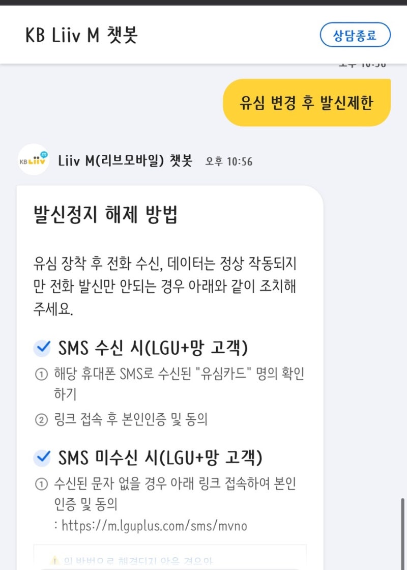 아이폰 유심 교체 후 발신정지 제한 인식 안됨 해결법 전화 데이터 안될때 알뜰폰 스마텔 네이버 블로그