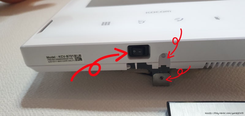 코콤 비디오폰 KCV-S701 인터폰 설치 및 구입 후기 : 네이버 블로그