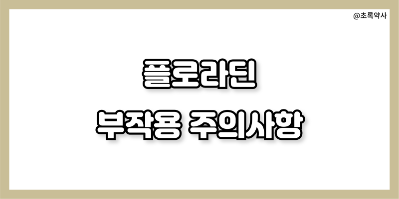 플로라딘연질캡슐로라타딘 복용법 가격 효능 부작용 임산부 네이버 블로그