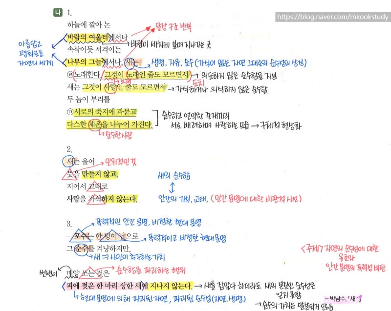 2025 수능특강 문학 현대시 04 성탄제 새1 네이버 블로그