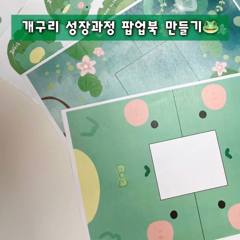 개구리의 성장 과정 책 만들기 도안 색칠 자료 네이버 블로그