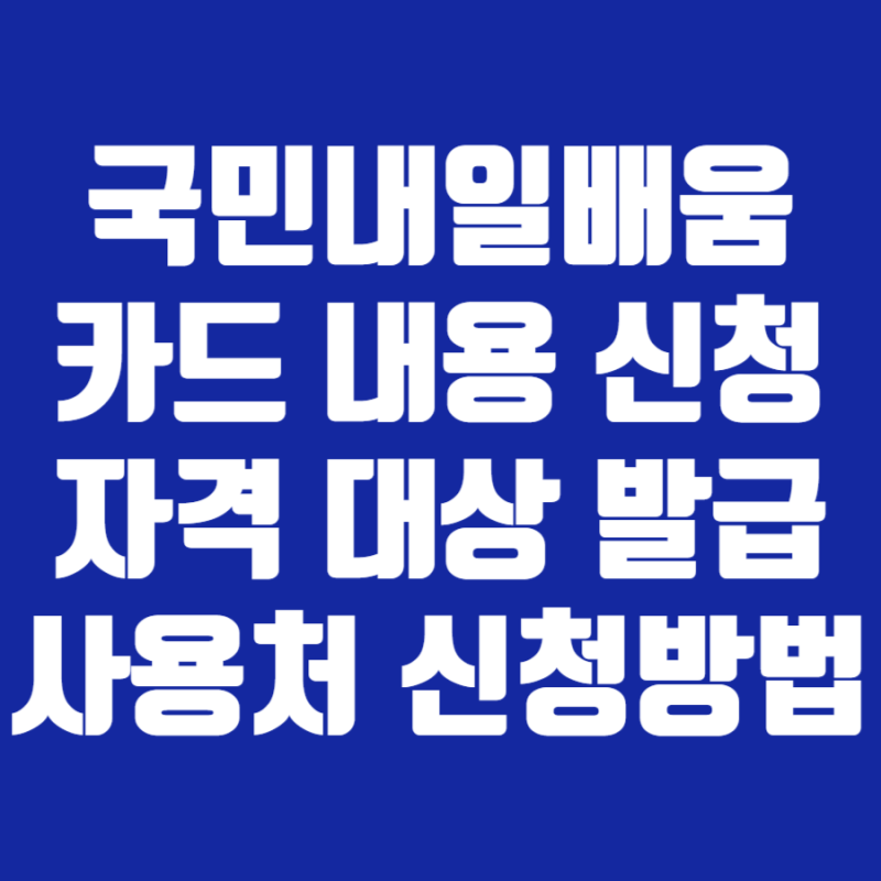 국민내일배움카드 내용 신청 자격 대상 사용처 재직자 고용노동부 직장인 내일배움카드 신청방법 발급 사용법 국민배움 내일카드 나라