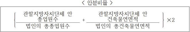 지방세법 법인 지방 소득세 안분계산 주의사항 및 수정신고 네이버 블로그