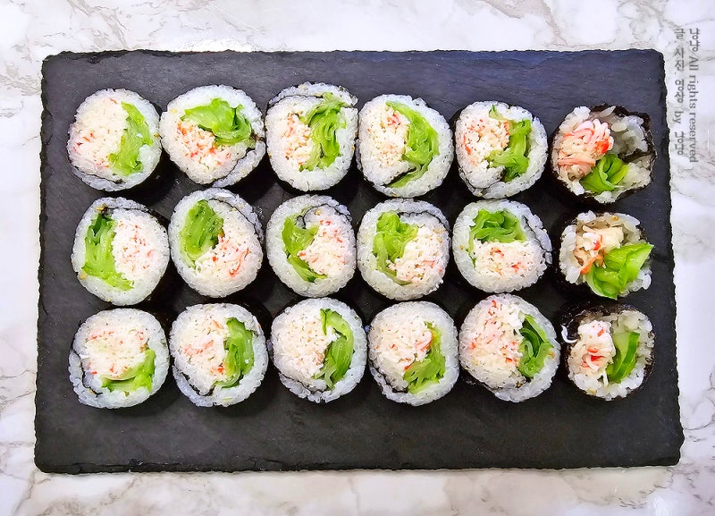 오이 크래미 김밥만들기 상큼하고 시원한 간단한 집김밥 레시피 네이버 블로그