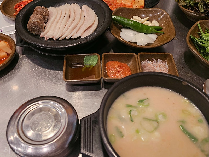 부산 수변최고돼지국밥 민락 본점 항정 수백 주말 웨이팅 후기 네이버 블로그