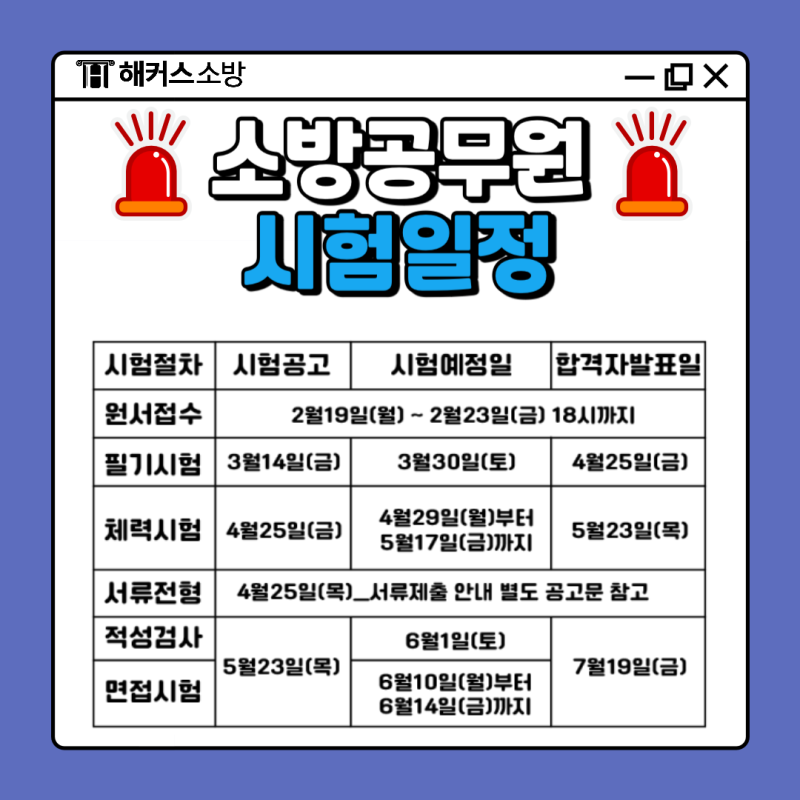 2025 소방공무원시험일정 예상 채용인원 경쟁률 체크 네이버 블로그