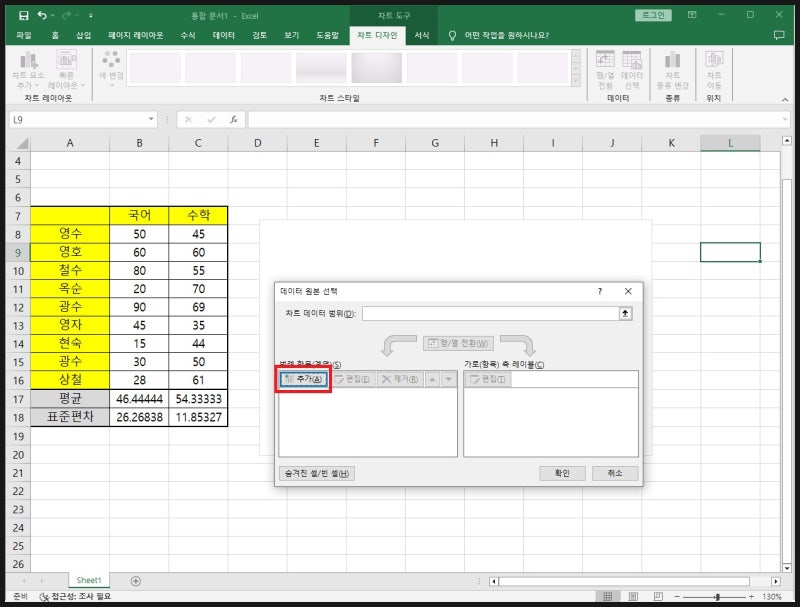 엑셀에서 표준 표준편차 구하고 그래프로 표시하는 방법 네이버 블로그