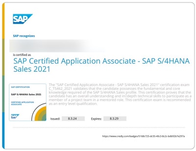 SAP 자격증 시험 종류 공부법 알아보기 ! ABAP & SD Certification 취득 - 1. 자격 검증 : 네이버 블로그