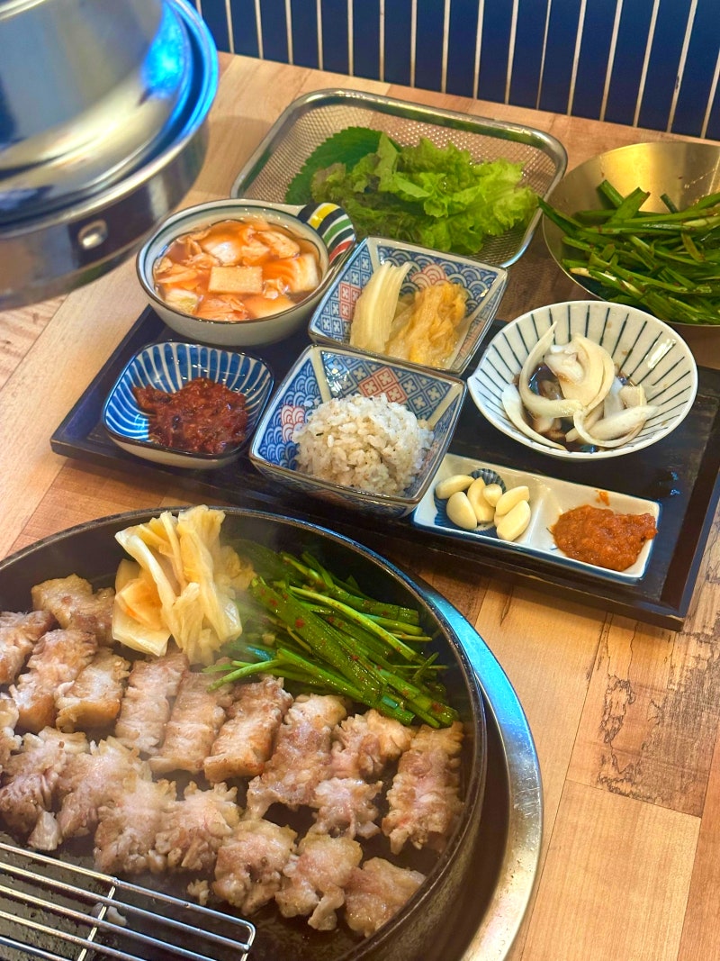 구미 눈꽃을 나누다 봉곡점 눈꽃 삼겹살 맛집 회식데이트 장소로 추천 네이버 블로그