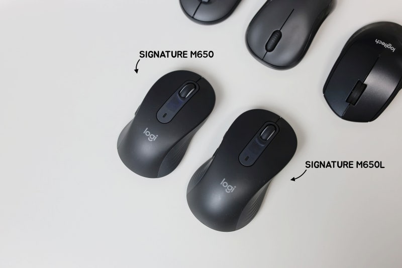 로지텍 SIGNATURE M650 M650L 무선 무소음 마우스 비교 후기 : 네이버 블로그