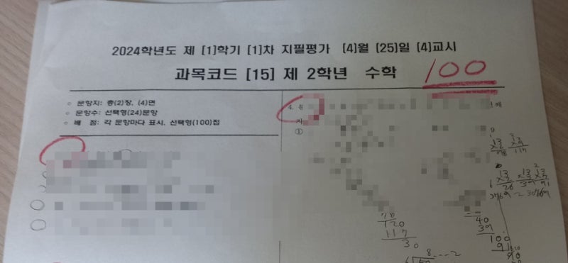 분당 장안중 장안중학교 중2학년 1학기 중간고사 분석 및 100점자 배출 축하 분당 효자촌 중등수학 수학의달인 서현학원