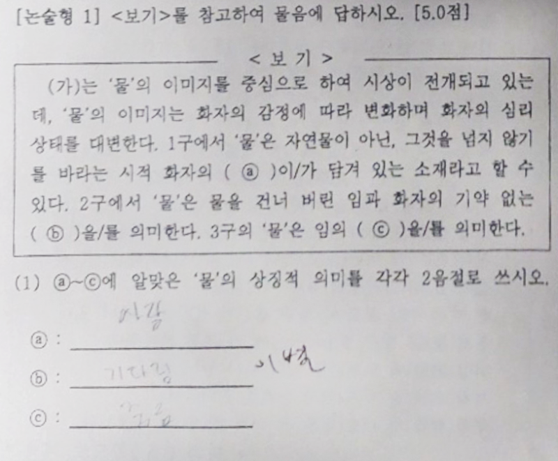 풍덕고 2학년 문학 내신 준비 과정과 시험 분석으로 기말고사 대비책 제시합니다 네이버 블로그