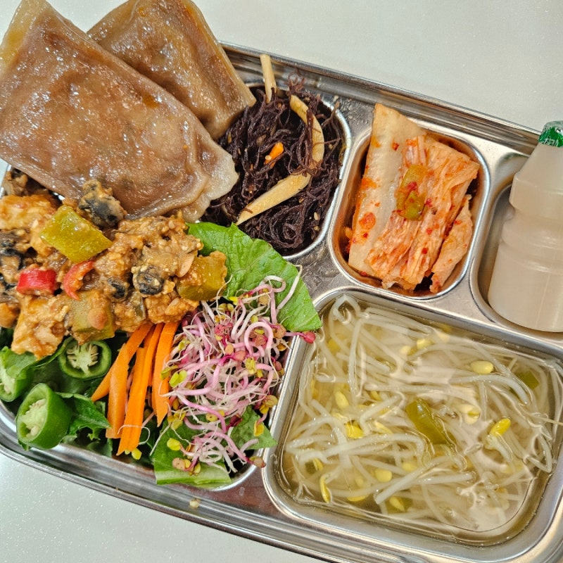 급식 우렁강된장비빔밥과 메밀전병 메뉴구성추천 단체급식 제공후기 영양사의 식단일기 네이버 블로그