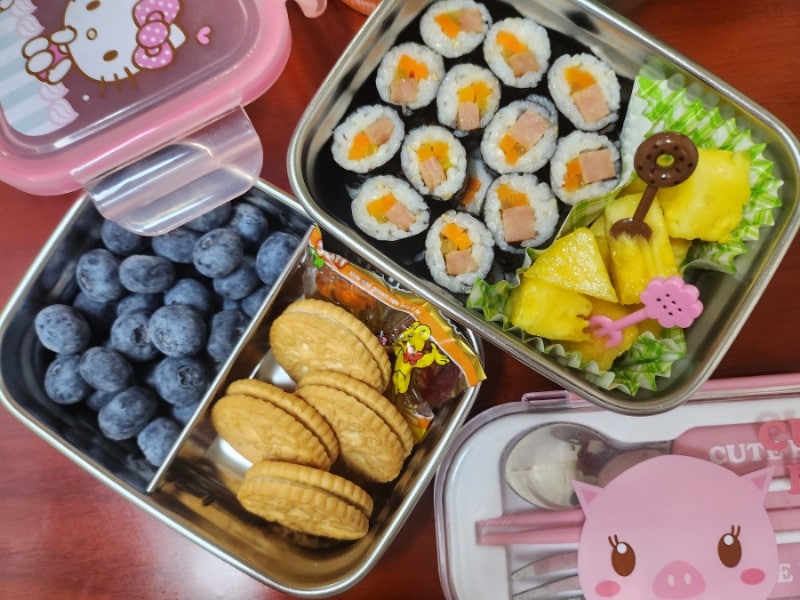 유치원 초등학생 체험학습 도시락 봄체험학습 도시락 싸기 예쁘고 맛있는 도시락 네이버 블로그