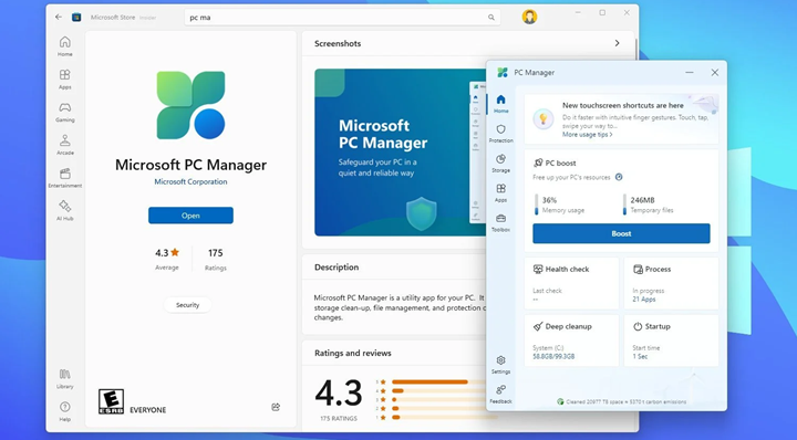 MS에서 만든 PC Manager 설치, 사용법 : 네이버 블로그