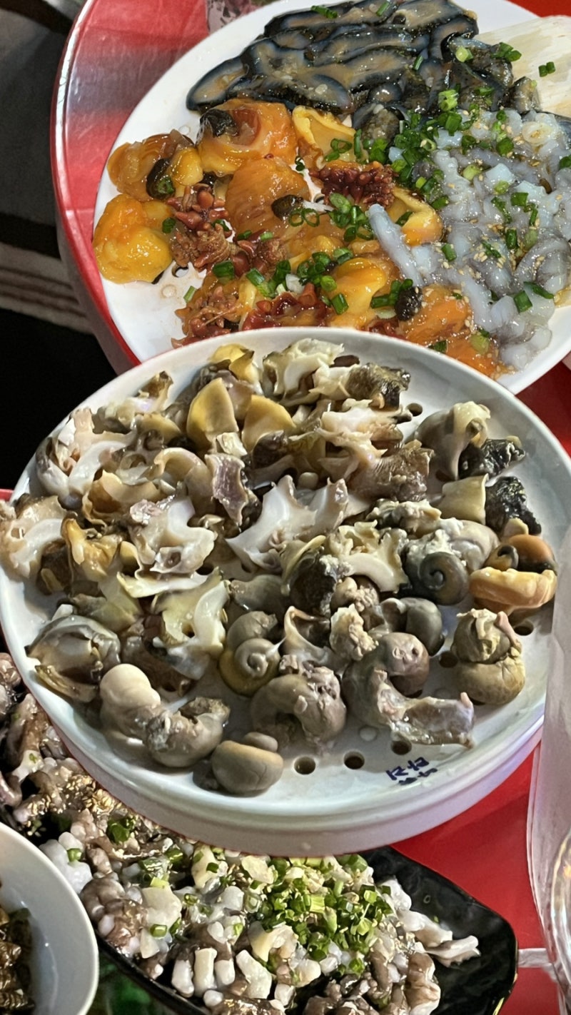 부산 송정 해수욕장 맛집 노상 2차 술집 해물모듬 골뱅이 고동집 안주마을 네이버 블로그