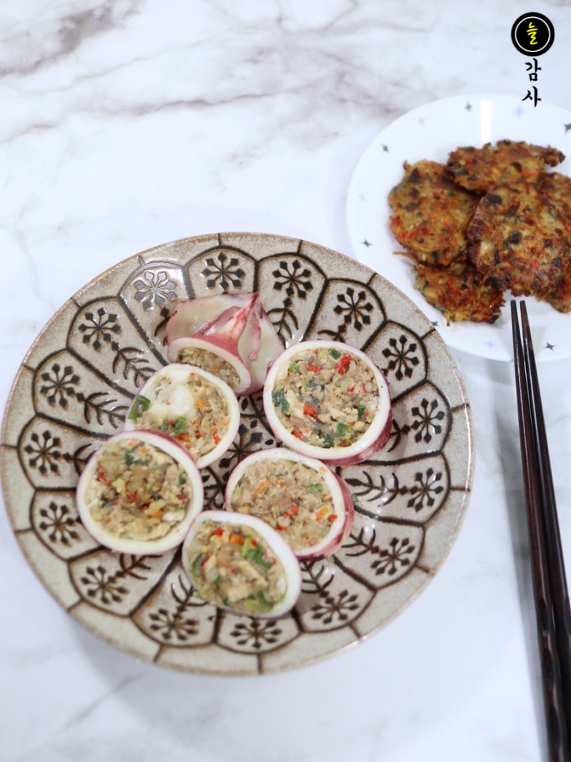 냉동 오징어순대 만들기 맛있는 오징어찜 별미 오징어통찜 만드는법 네이버 블로그