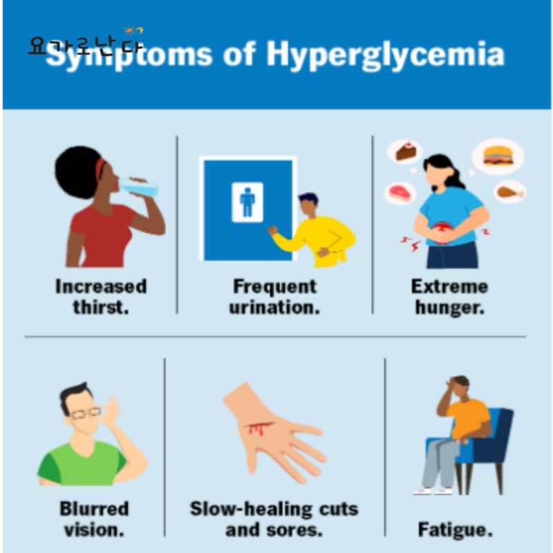 고혈당증hyperglycemia 합병증 당뇨병성 케톤산증과 고삼투압성고혈당상태 만성 고혈당증의 다양한 합병증