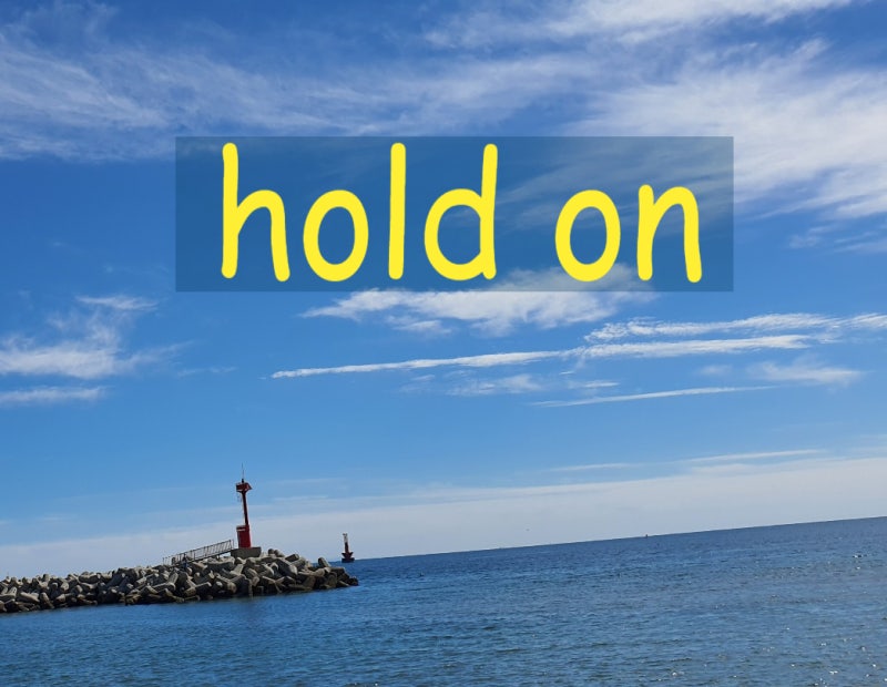 hold on 뜻, 예문, 비슷한 표현 : 네이버 블로그