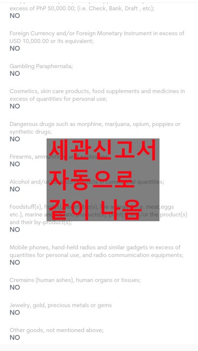 필리핀 세부 보홀 이트래블 가족 면세 신고서 작성하기 24년 5월 10일 최신 버전 그대로 따라 하시면 돼요 네이버 블로그