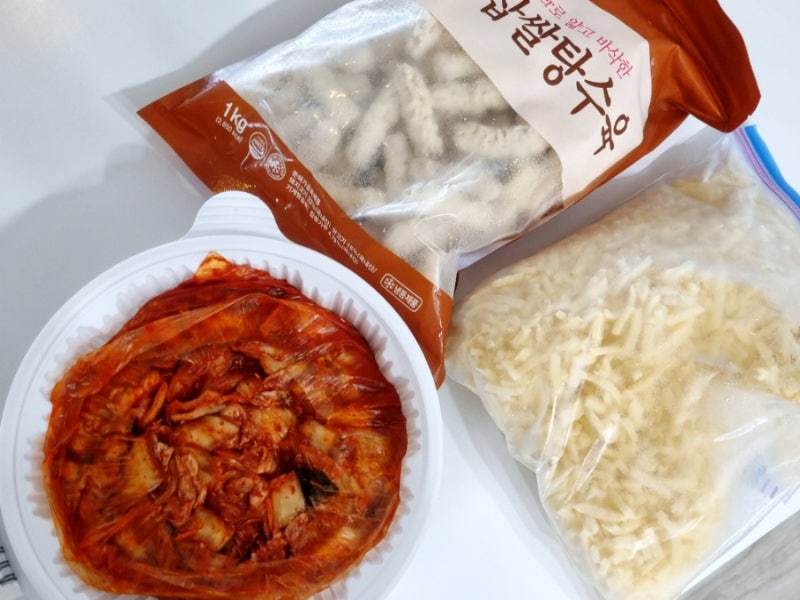 김피탕 만들기 남은 탕수육 요리 김치피자 탕수육 소스 맛 네이버 블로그