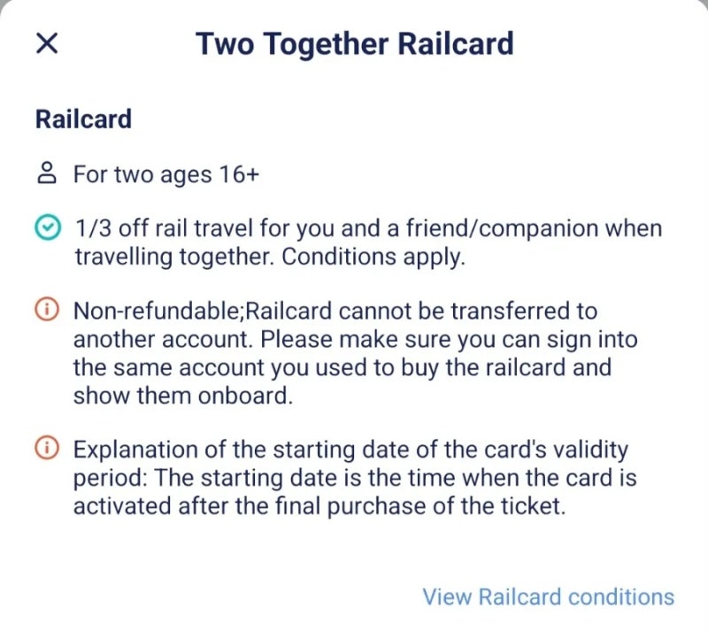 [2주 영국 여행] 기차 예매 방법 정리, Railcard 할인 코드, TRAINPAL, Two to Together 적용 ...