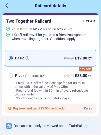 [2주 영국 여행] 기차 예매 방법 정리, Railcard 할인 코드, TRAINPAL, Two to Together 적용 ...