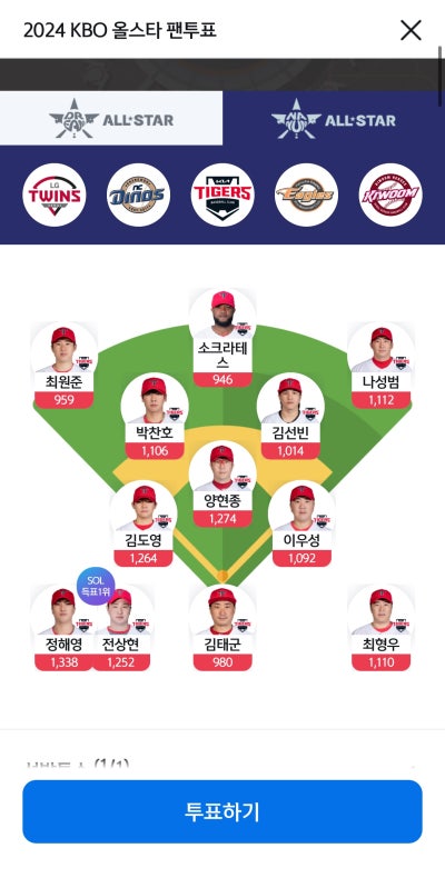 2024 KBO 올스타 팬 투표 방법 (KBO 홈페이지, KBO 공식 앱, 신한SOL뱅크 앱) : 네이버 블로그