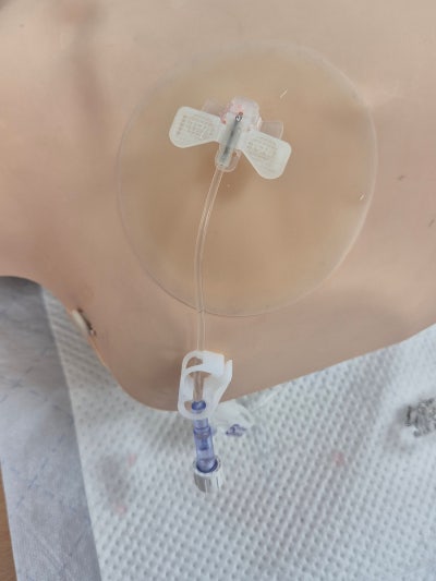 [케모포트 니들 교체, 주의사항] Chemo port / V-P port needle change, dressing : 네이버 블로그