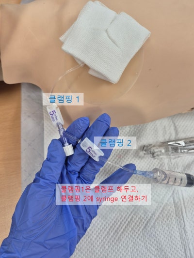 [케모포트 니들 교체, 주의사항] Chemo port / V-P port needle change, dressing : 네이버 블로그