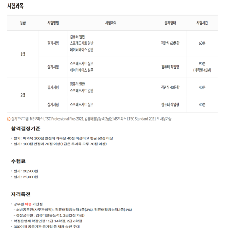 컴활 2급 필기 기간 및 7일 독학방법 접수 과목별 꿀팁 네이버 블로그