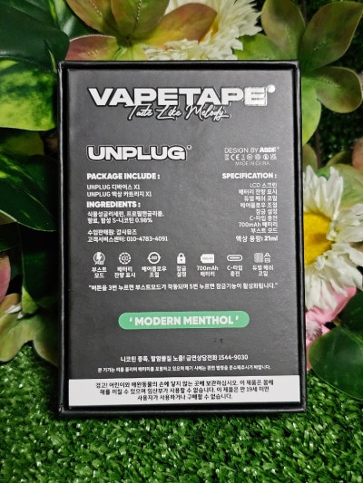 [ASDF.] "베이프테이프 언플러그" / ASDF KOREA VAPETAPE "UNPLUG" 대용량 일회용 전자담배 12000 ...