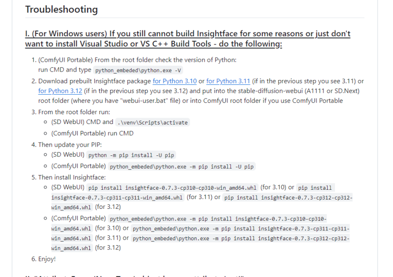ComfyUI InstantID 설치 오류 해결 방법_수동 insightface 설치 : 네이버 블로그