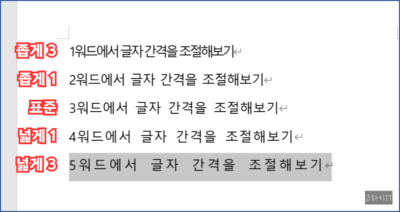 워드 띄어쓰기 간격 및 글자간격 맞추기 방법 총정리 네이버 블로그