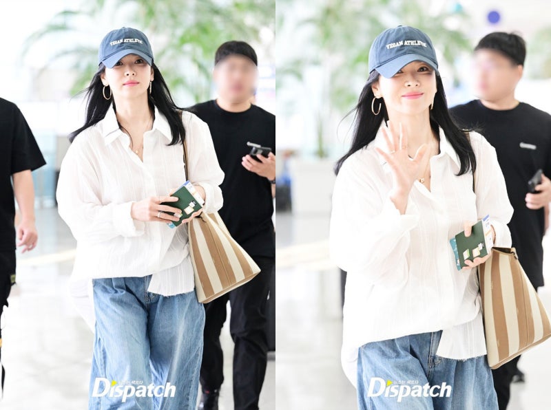 송혜교 공항패션 여자 여름 꾸안꾸룩 코디 정보는 네이버 블로그