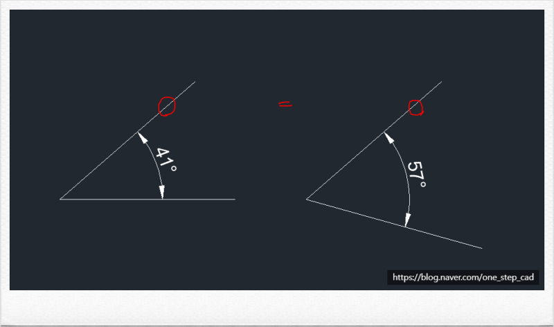 캐드 각도 측정 DIMANGULAR, DIST 사용법 : 네이버 블로그