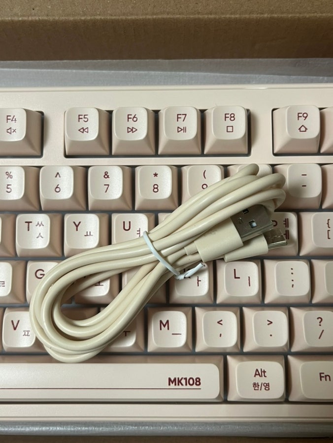 앱코 MK108 저소음 멤브레인 사무용 키보드 오트밀 후기 : 네이버 블로그