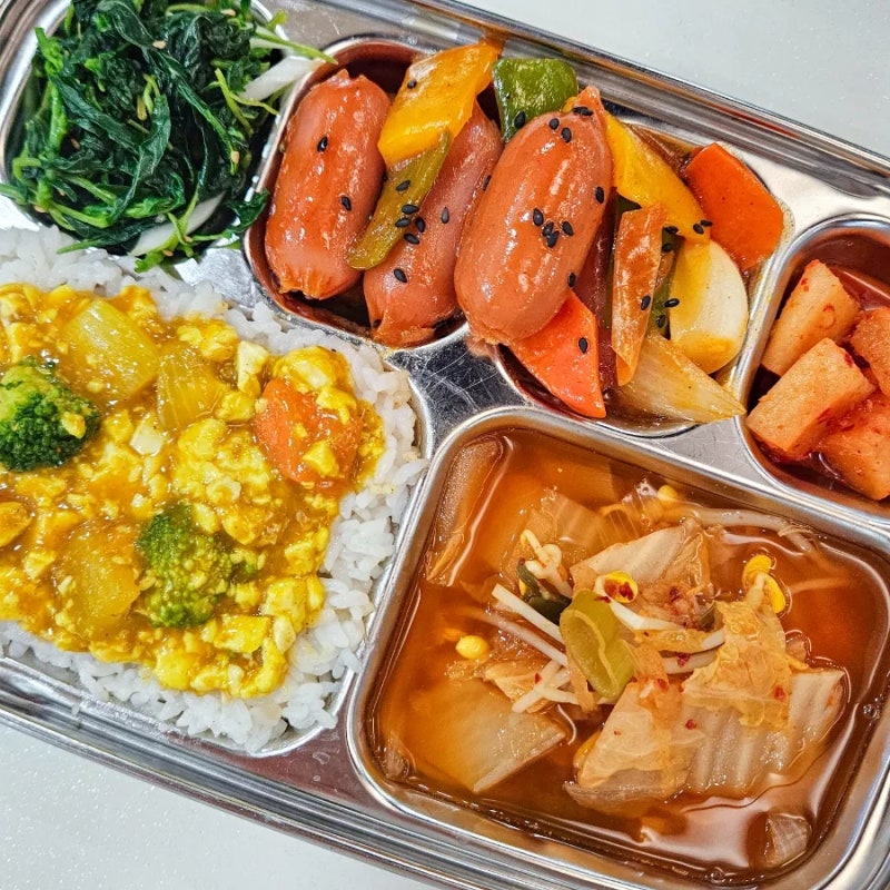 순두부카레와 소세지야채볶음 단체급식메뉴 원파인영양사 급식일기 네이버 블로그