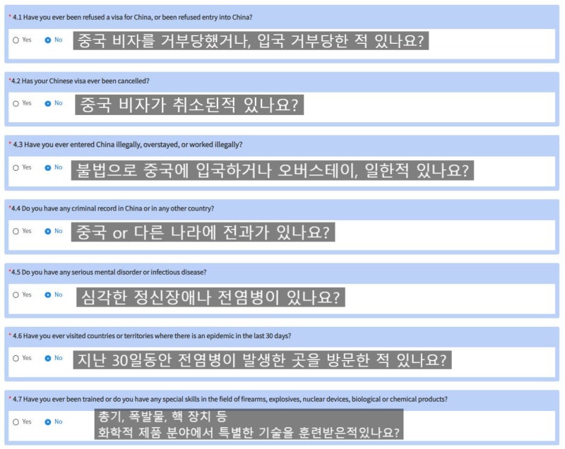 중국 개인 관광 L 단수 비자 셀프 준비 신청서 작성 방법 필요 서류 양식 발급 소요 기간 및 가격 정보 네이버 블로그
