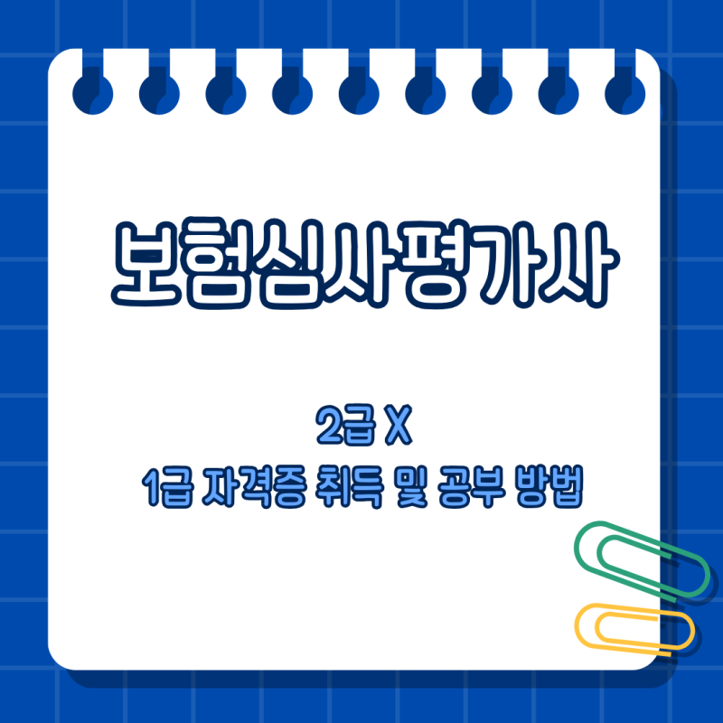 보험심사평가사 2급 1급 자격증 취득 및 공부 방법 네이버 블로그