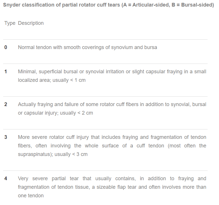 [회전근개 부분 파열]#1 회전근개 부분 파열(rotator cuff partial tear) 분류하는 방법 + 수술이 필요한 ...