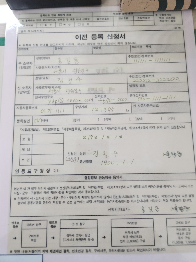 자동차 명의 이전 방법 및 차량 명의 소유권 변경 구비 서류 총정리 네이버 블로그