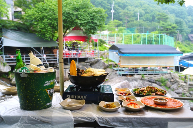 양주 장흥유원지 맛집 장흥폭포수식당 물놀이하고 백숙 먹기 서울 근교 계곡 식당 네이버 블로그