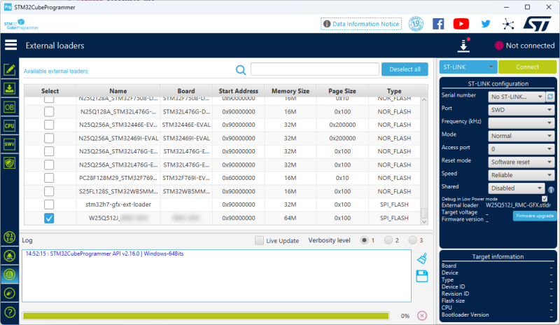 STM32CubeProgrammer에서 External Loader 연결해 다운로드하기 : 네이버 블로그