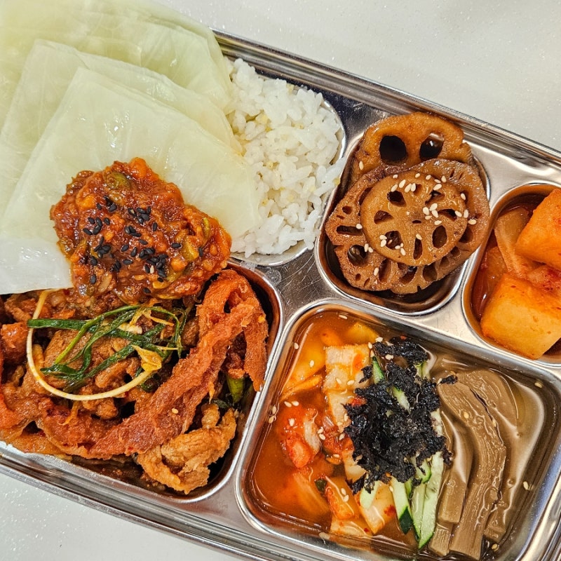 황제볶음 씨앗쌈장 도토리묵사발 단체급식 메뉴추천 원파인 영양사 식단일기 네이버 블로그