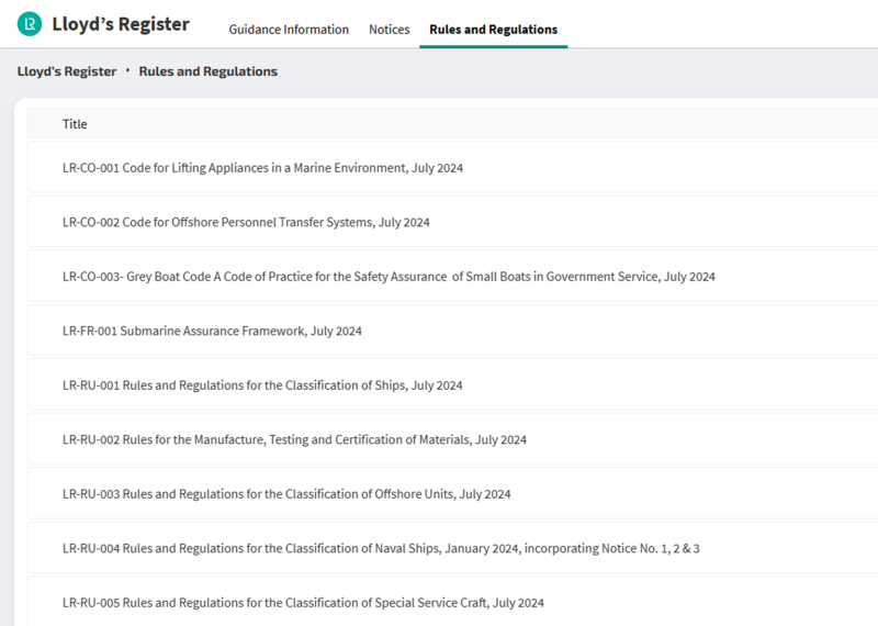 LR(Lloyd's Register of Shipping) 로이드 선급 규정 다운로드 & 열람 방법 : 네이버 블로그