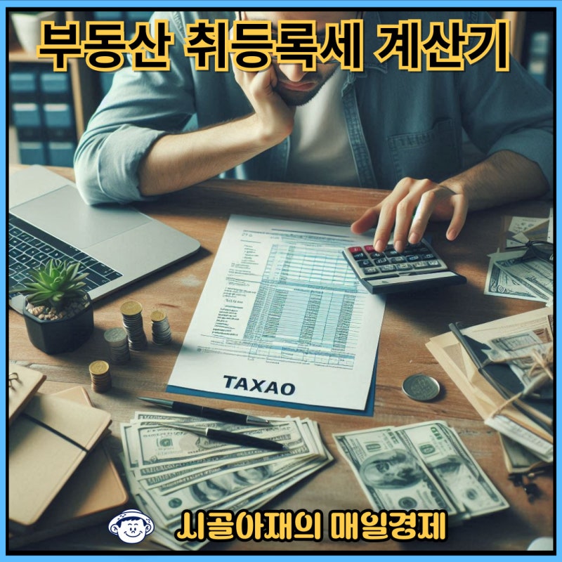 부동산 취등록세 계산기 사용 방법 및 세율 네이버 블로그