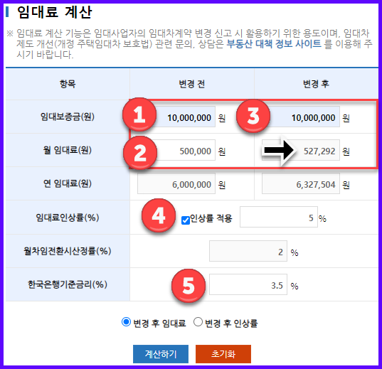 전월세 전환율 환산보증금 임대료 5 인상금액 계산법 네이버 블로그